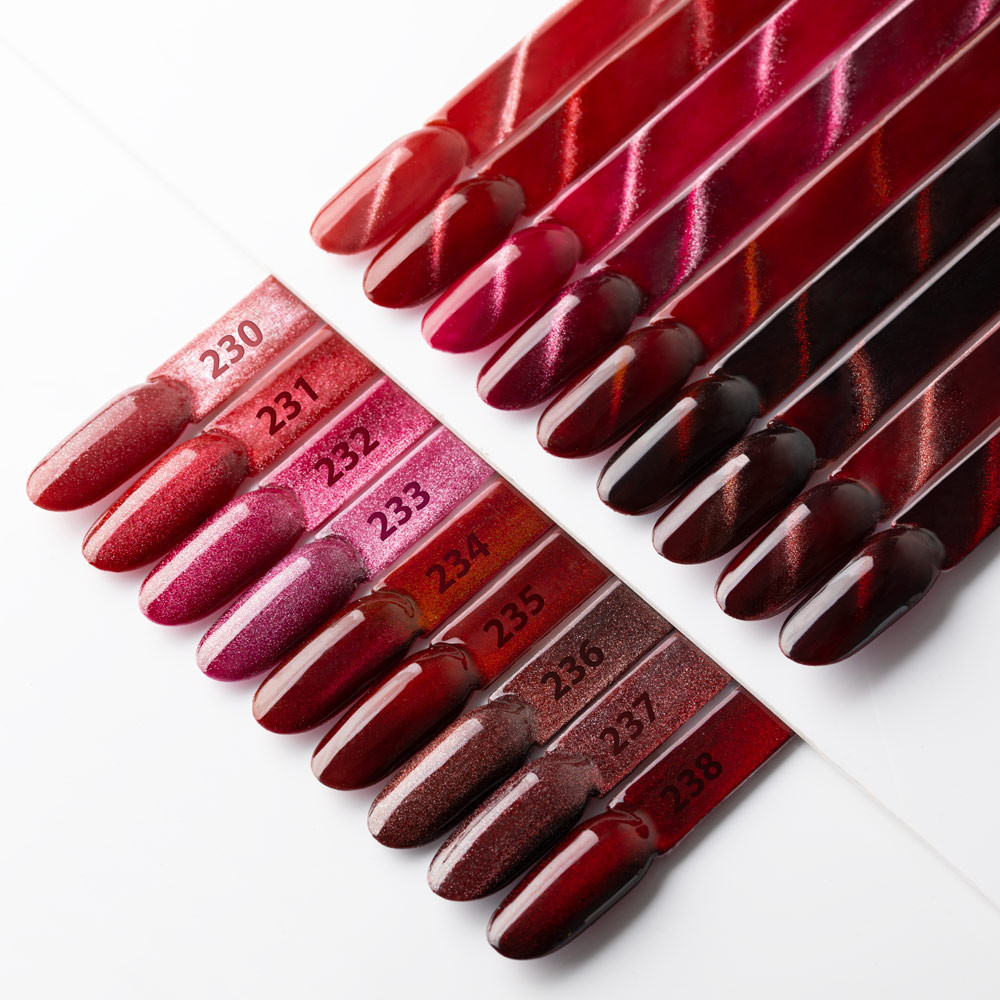 Lakier hybrydowy LED/UV Gel Polish Reds Cat Eye Red Nr 233 Molly Nails ...